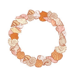 Seashell frame Royalty Free Vector Image - VectorStock