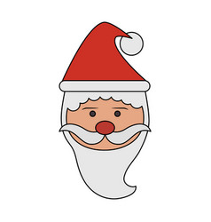 Santa Claus Various Expressions Face Front View Vector Image