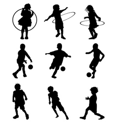 Children playing Royalty Free Vector Image - VectorStock