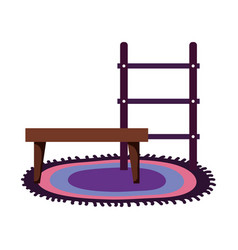 Square carpet for living room Royalty Free Vector Image