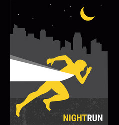 Running club poster marathon winners sportsmen Vector Image