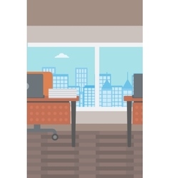Background of office with city view Royalty Free Vector