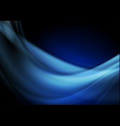 Dark blue abstract smooth waves background Vector Image
