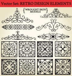 Retro elements Royalty Free Vector Image - VectorStock