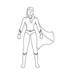 Superhero Outlines for Girl Vector Images (over 120)
