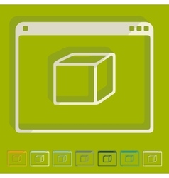 Flat design 3d model Royalty Free Vector Image