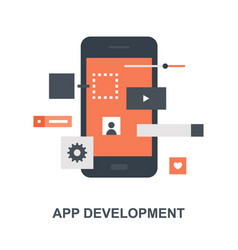 Mobile flat interface elements with colorful Vector Image