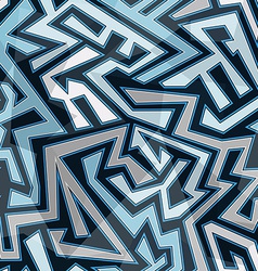Blue tech square seamless pattern Royalty Free Vector Image