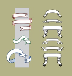 Ribbon banner and label sketches 2 Royalty Free Vector Image
