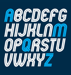 Bold capital alphabet letters collection made Vector Image