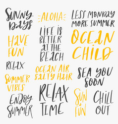 Summer nights typography banner round design Vector Image