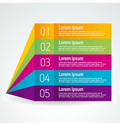 Modern number list infographic banner Royalty Free Vector