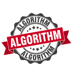 Algorithm stamp sign seal Royalty Free Vector Image