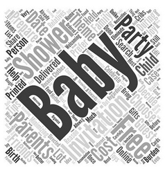 Free baby shower games text background word cloud Vector Image