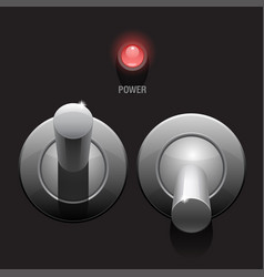 Cool realistic toggle switch Royalty Free Vector Image