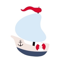 Funny sailing ship Royalty Free Vector Image - VectorStock
