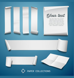 Vintage paper long collections design Royalty Free Vector