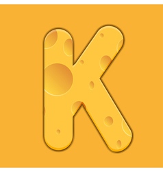 Alphabet Cheese Royalty Free Vector Image - VectorStock