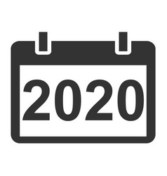 Calendar icon 2020 date event symbol isolated Vector Image