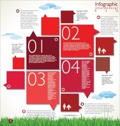 Modern design template infographics numbered Vector Image