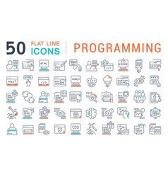 Web and seo line icons 1 Royalty Free Vector Image