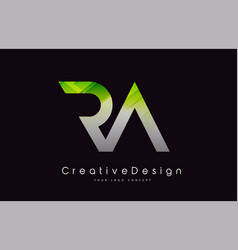 Ra r a letter logo design creative icon modern Vector Image