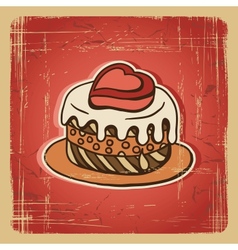 Retro Cake Background Royalty Free Vector Image