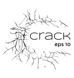 Cracks in a circle Royalty Free Vector Image - VectorStock