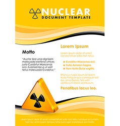 Nuclear document template Royalty Free Vector Image