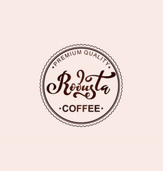 Coffee latte handwritten lettering design Vector Image
