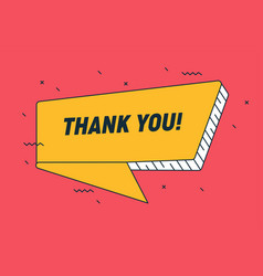 Cartoon hand writing thank you Royalty Free Vector Image