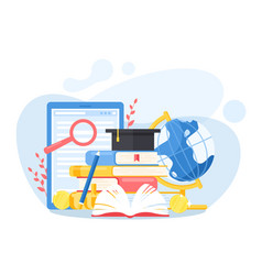 Learn language concept with textbook Royalty Free Vector