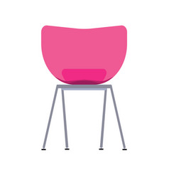 Chair front view icon fruniture isolated white Vector Image