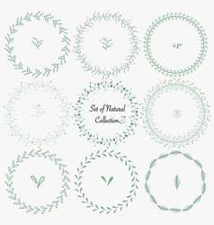 Set of hand drawn round frames for decoration Vector Image