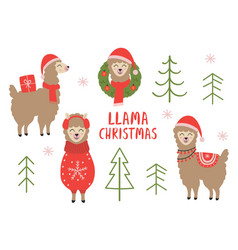 Cute christmas snowmen flat Royalty Free Vector Image