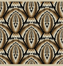 Modern abstract geometric 3d seamless pattern Vector Image