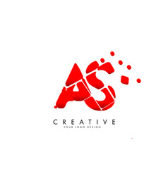 As a s letter logo design as icon with serif font Vector Image
