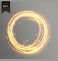 Transparent golden light effect background Vector Image