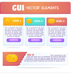 Collection interface elements text boxes Vector Image