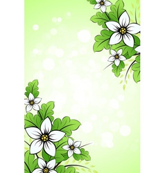 Abstract Green Flower Background Royalty Free Vector Image