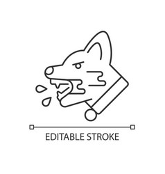 Rabies gradient linear icon Royalty Free Vector Image