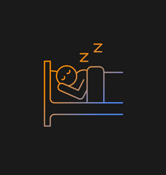 Sleep gradient linear icon Royalty Free Vector Image