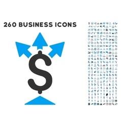 Split payment icon with flat set Royalty Free Vector Image