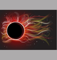 Eclipse with lens flare Royalty Free Vector Image
