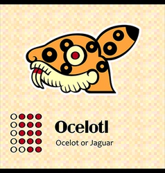 Aztec symbol tecpatl Royalty Free Vector Image