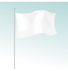 White flag waving on the wind Royalty Free Vector Image