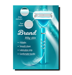 Realistic shaving razor instrument set Royalty Free Vector