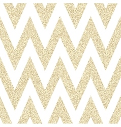 Zigzag seamless pattern gold glitter and black Vector Image
