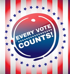 Every Vote Counts Banner Royalty Free Vector Image