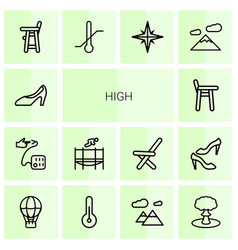 7 high icons Royalty Free Vector Image - VectorStock